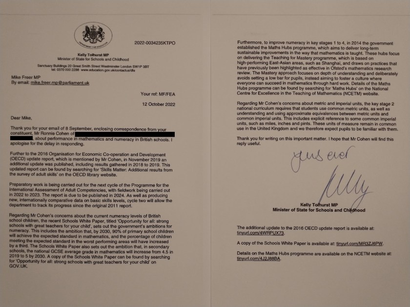 DfE fails to see link between poor numeracy and measurement muddle ...